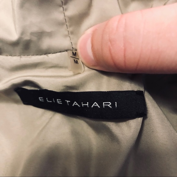 Elie Tahari | Jackets & Coats | Elie Tahari Ruffle Front Cream Rain ...